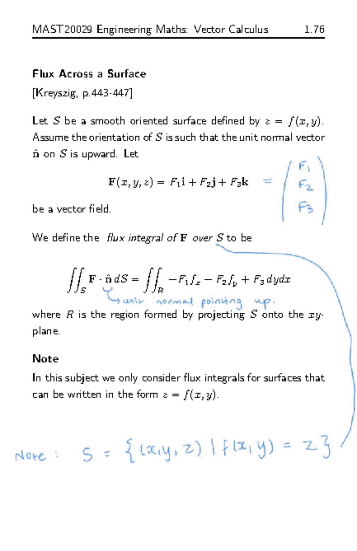 MAST20029 Engineering Maths: Lecture 10 on Vector Calculus - Studocu