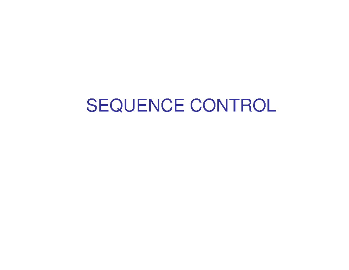 Sequence Control - learn more programming languages - SEQUENCE CONTROL ...