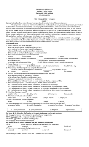 Raisinunittest 2 - Notes - PLEASE DO NOT WRITE ON THIS TEST! A Raisin ...