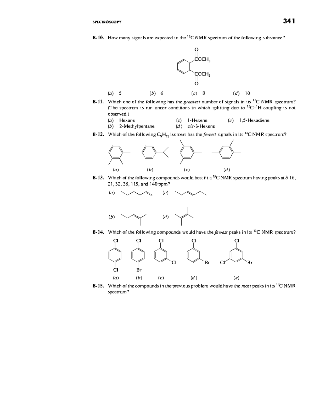 341 SPECTROSCOPY: 13C NMR Spectrum Signal Analysis - Studocu