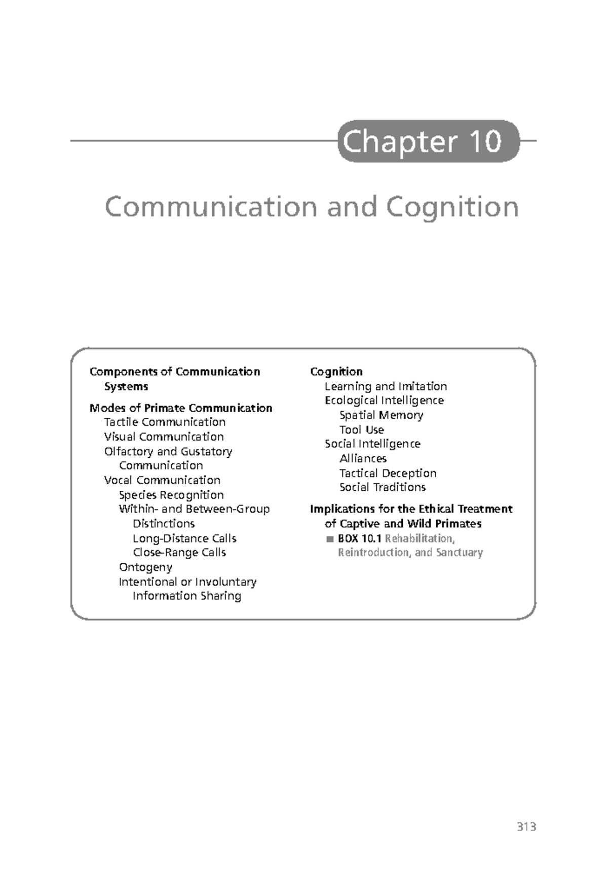 Chapter 10: Communication and Cognition in Primates - Understanding ...