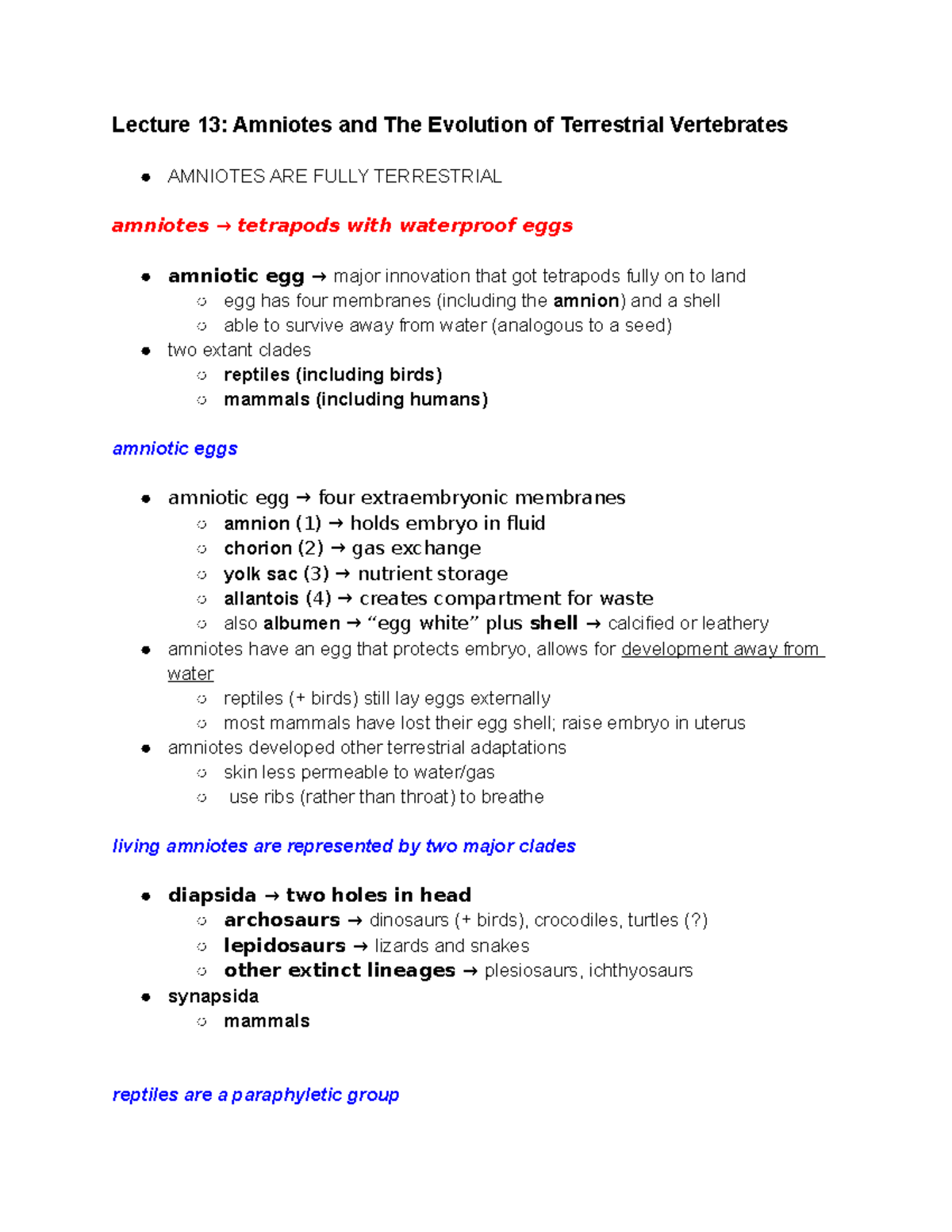 BSC Lecture 13 - Textbook/Class notes from chapter 13 - Lecture 13 ...