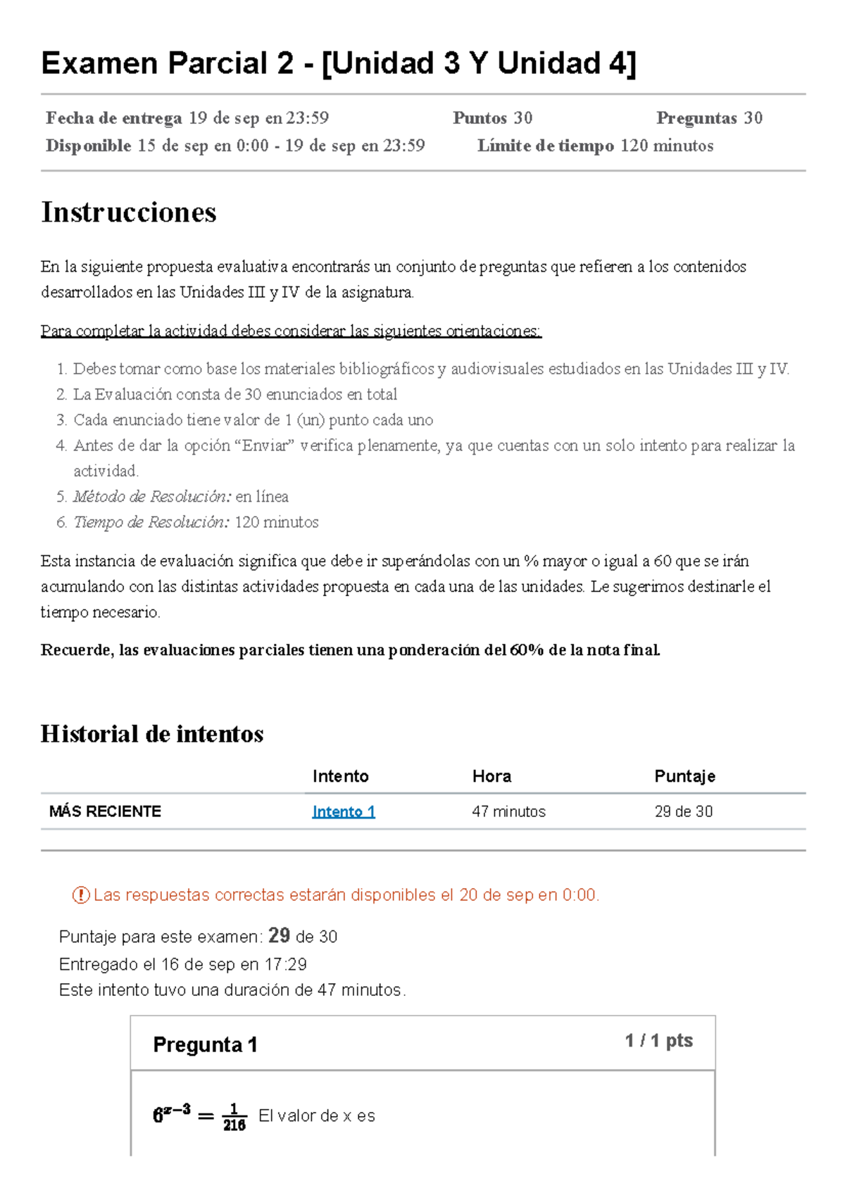 Examen Parcial 2 - [Unidad 3 Y Unidad 4] Matematicas II - Examen ...