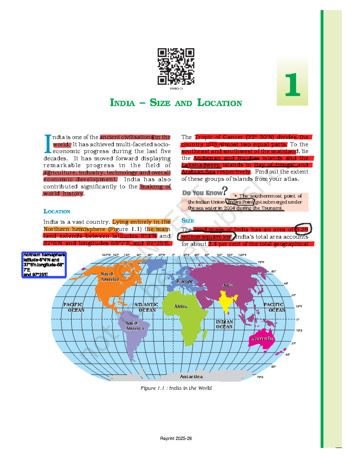 Geography - 1: India Size and Location Overview and Analysis - Studocu