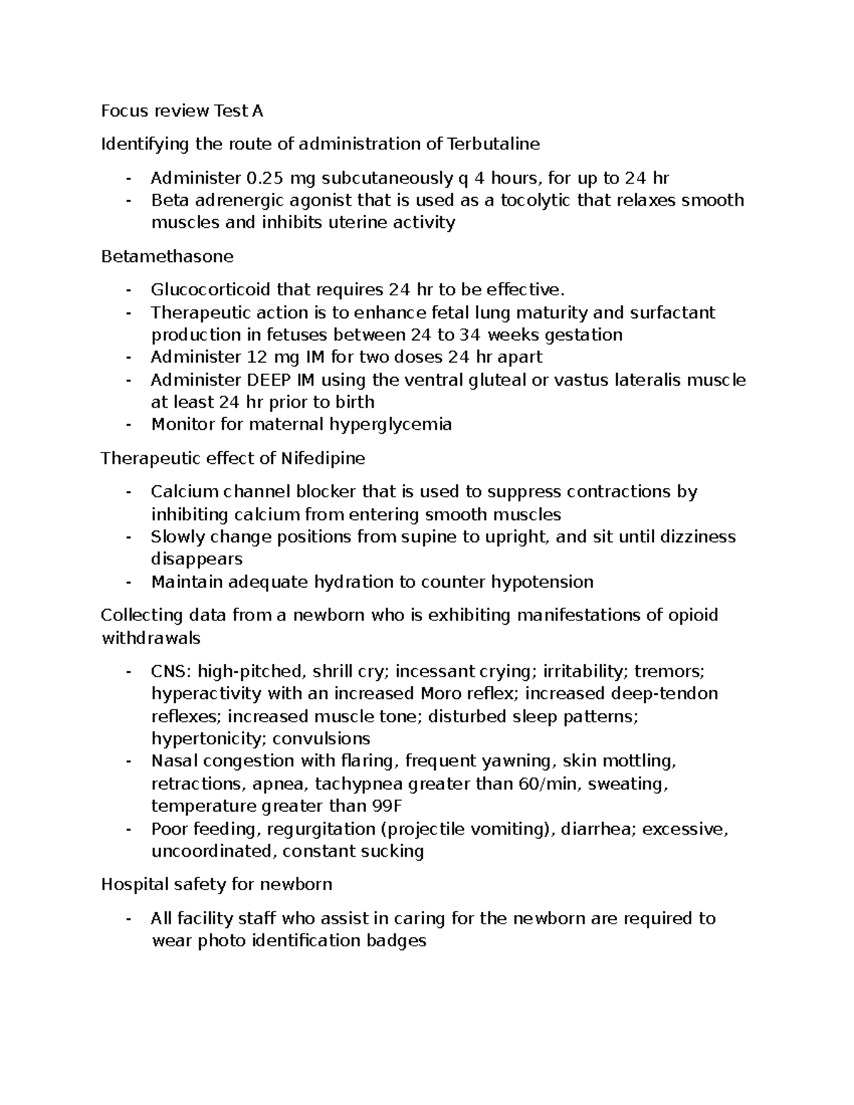ATI TEST A Maternal Newborn Focus Review: Key Concepts & Medications ...