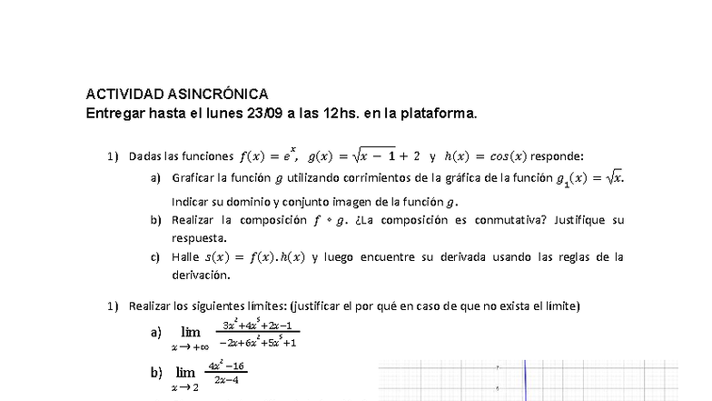 Repaso para 1er Parcial - Cálc. I: Actividad Asincrónica - Studocu