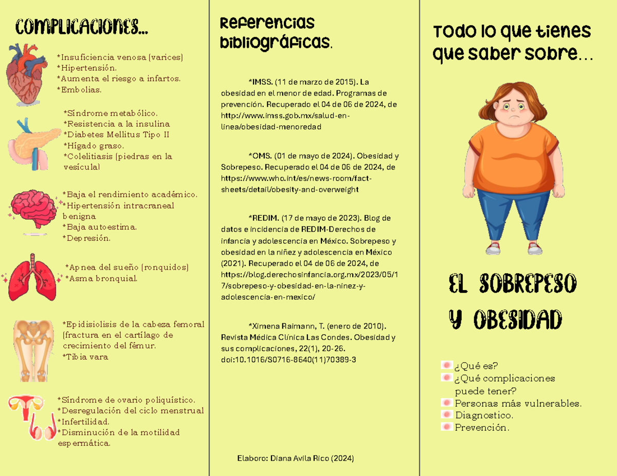 Triptico el sobrepeso y obesidad - Todo lo que tienes que saber sobre ...