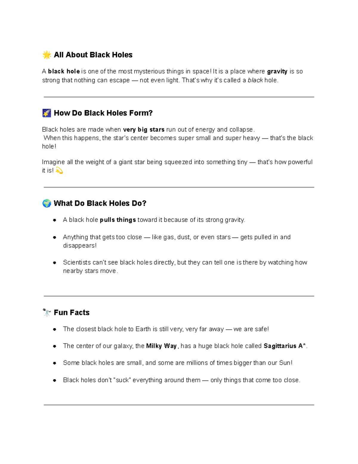 Black Holes: Understanding Their Formation and Impact - Studocu