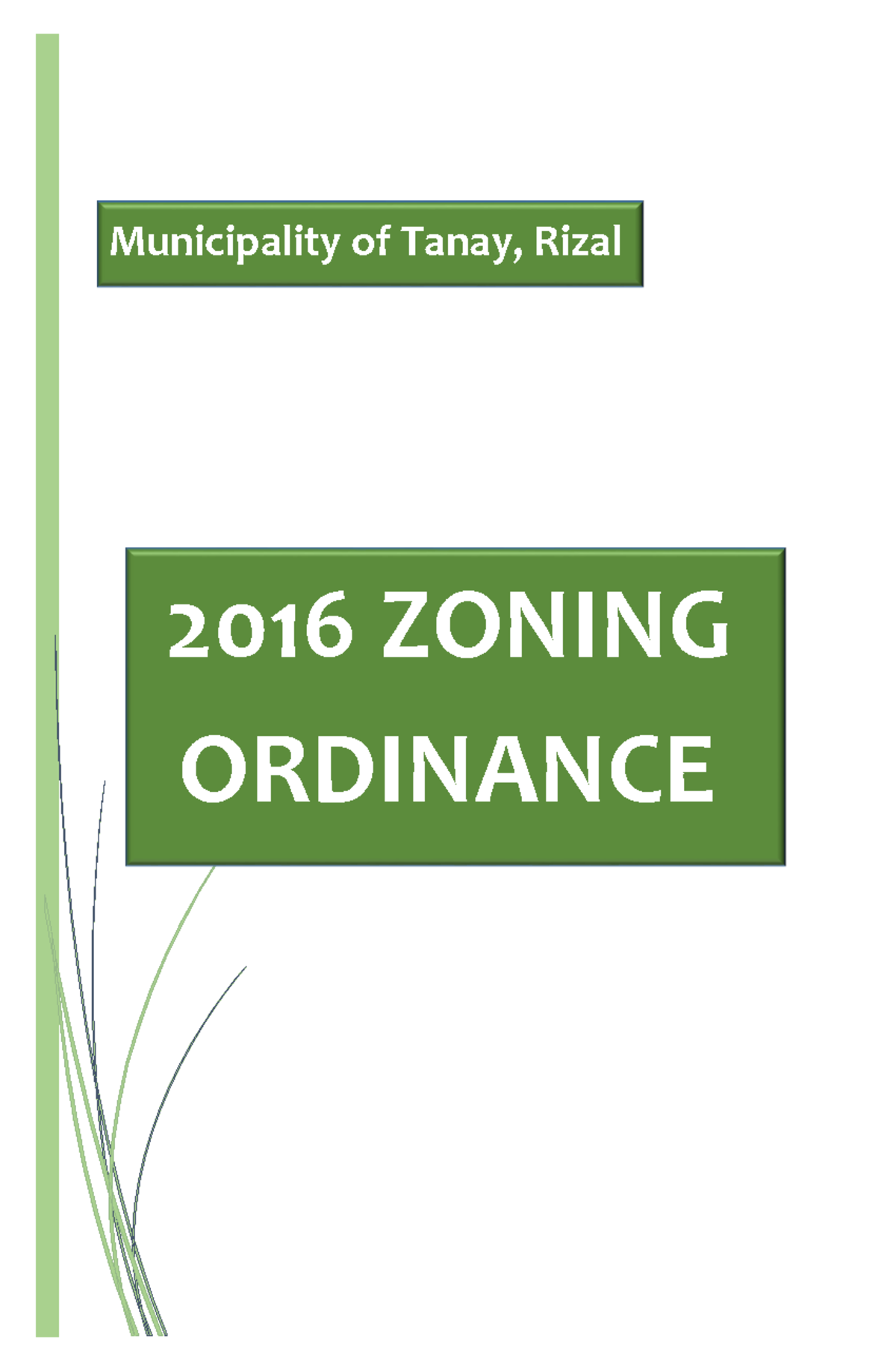 ZO - dsad awdsa dsa - 2016 ZONING ORDINANCE Municipality of Tanay ...