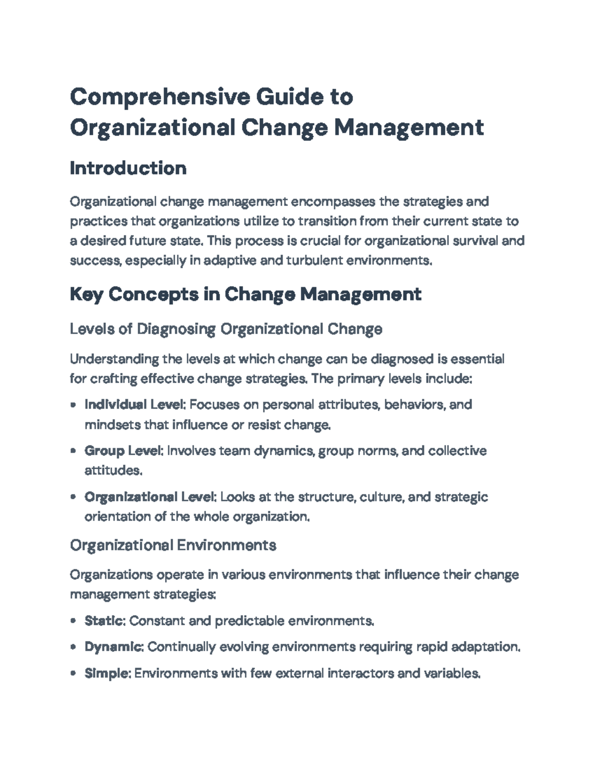 Organizational Change Management: A Comprehensive Guide and Strategies ...