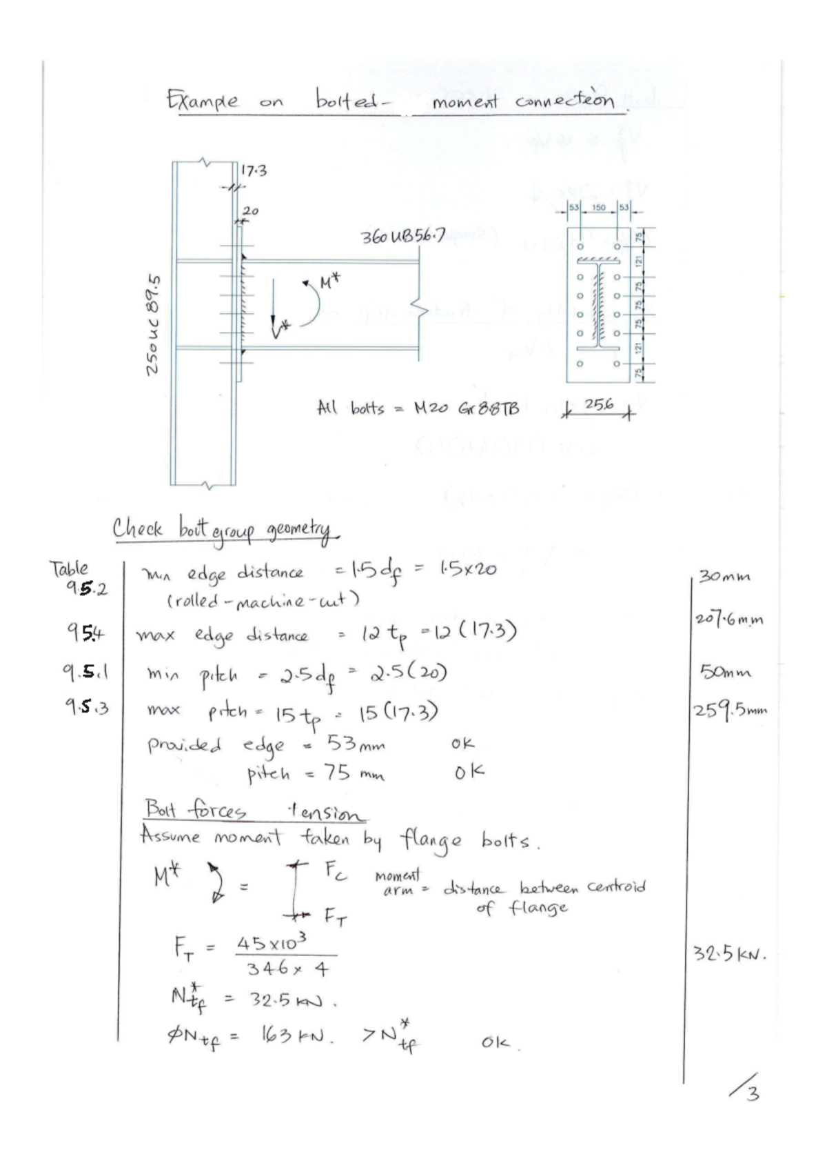 CIVE1210 Tutorial 9: Example on Moment Connection Analysis - Studocu