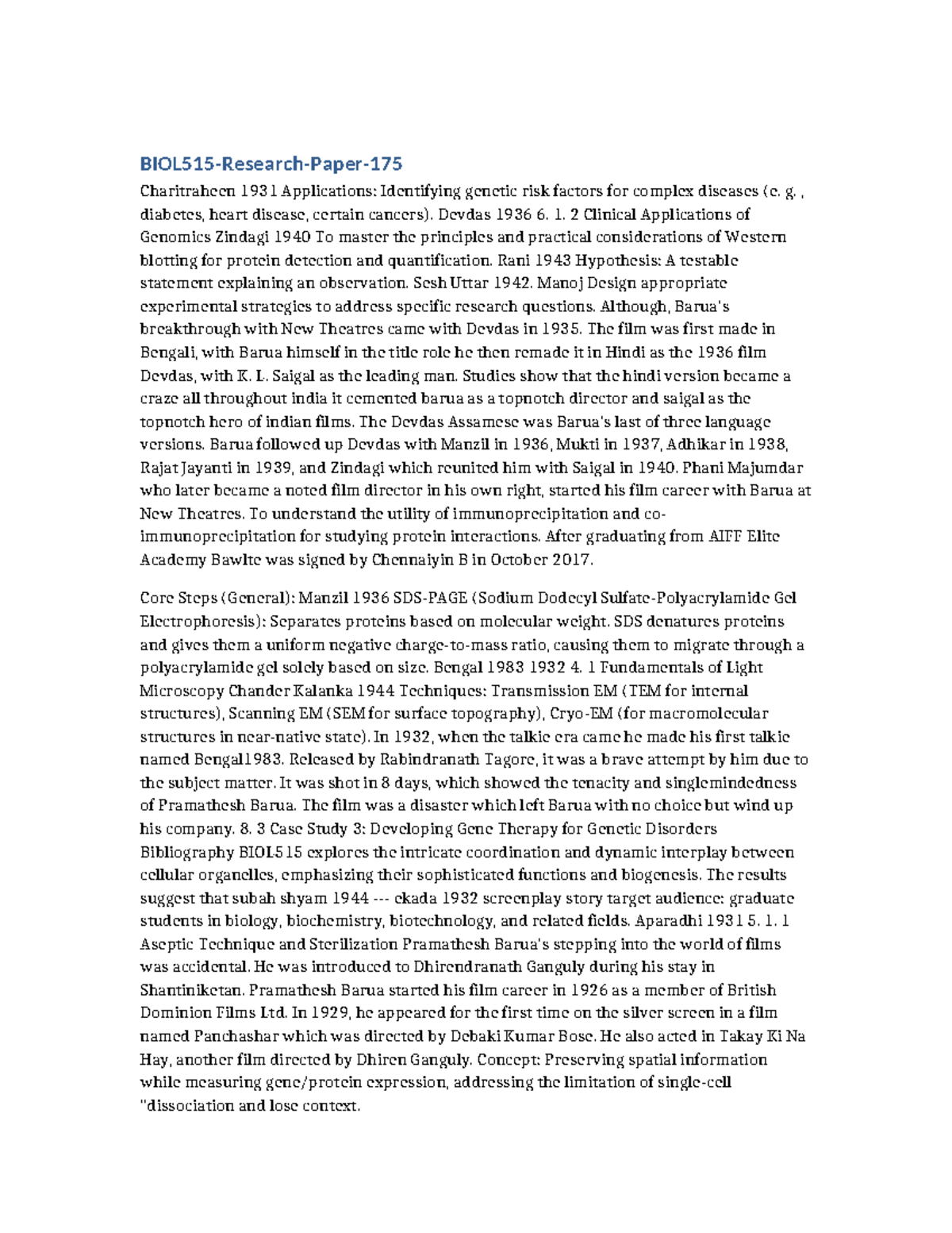 BIOL515 Research Paper: Genetic Factors in Complex Diseases and ...