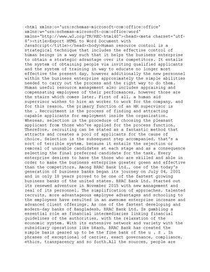 MGT351 HR System Bkash - MGT 351 Report on HR system of bKash Submitted ...