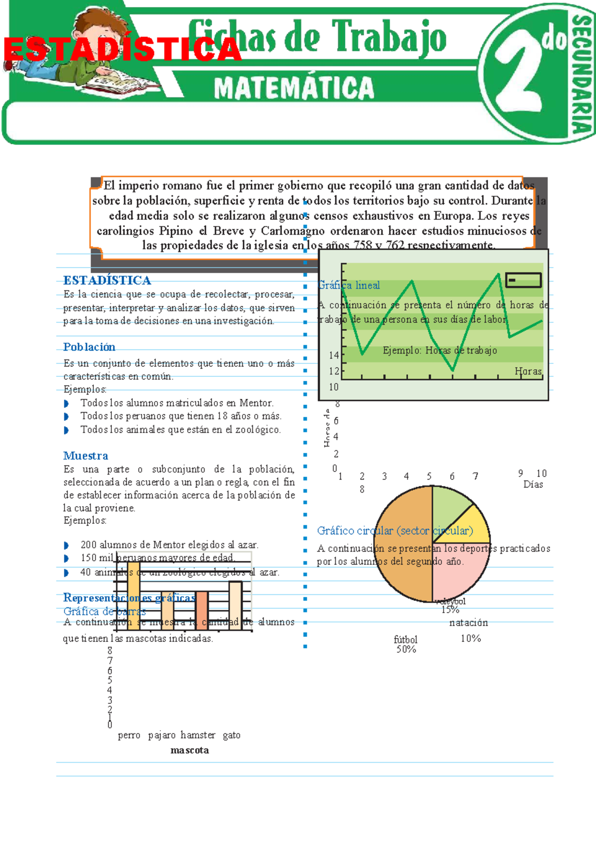 Estadística: Análisis de Datos y Gráficas para Secundaria - Studocu