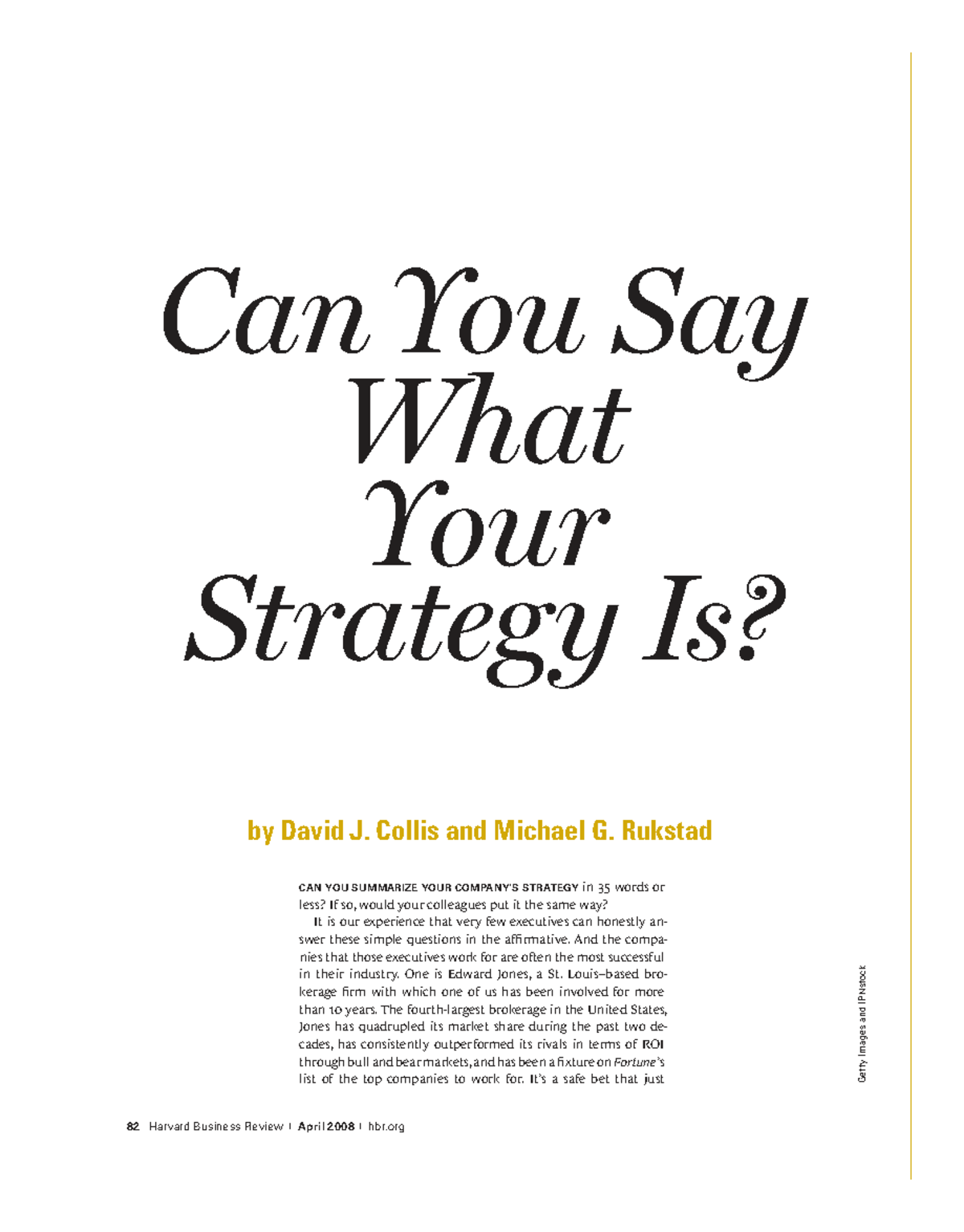 Session 2: Can You Clearly Articulate Your Strategy? - Studocu