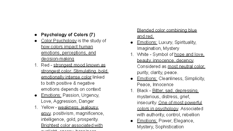 Psychology of Colors (PSY 101) - Understanding Color Emotions and ...