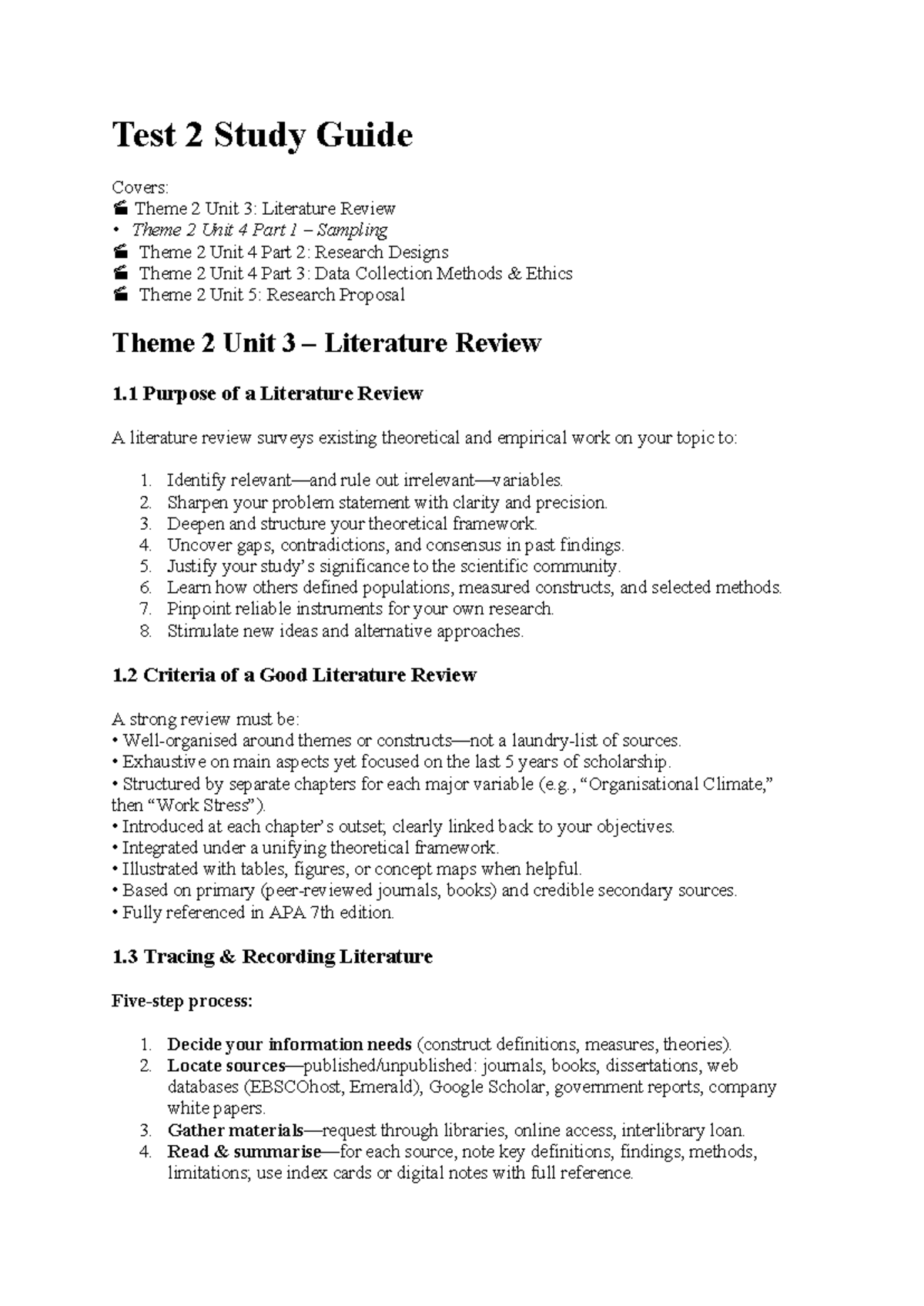 EARH - Test 2 Study Guide: Themes 2 & 3 Overview - Studocu