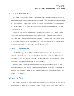 C844 Task 1 template - Task 1 passed first try. - Getting Started Task 1 Template A. Network ...