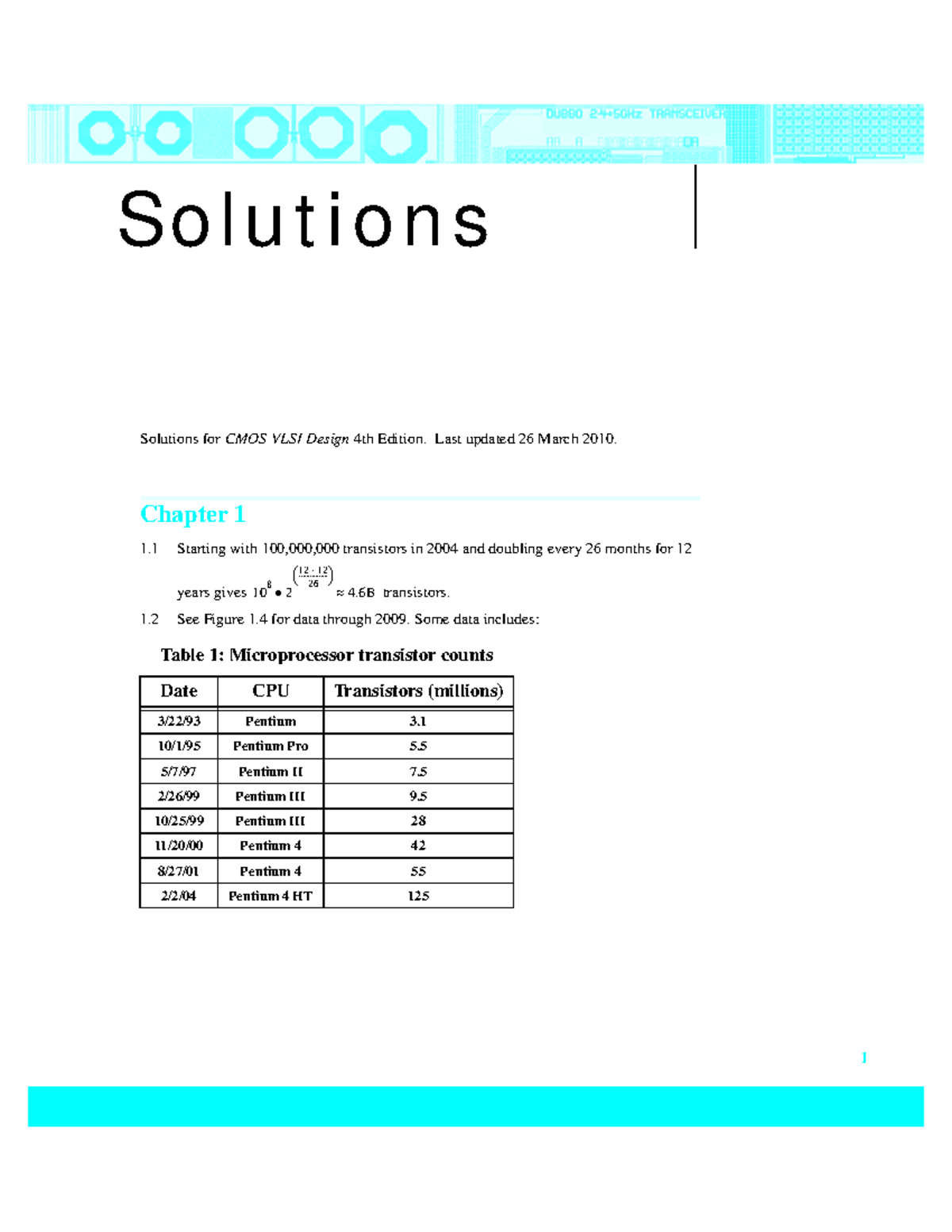 CMOS VLSI Design (4th Ed) Solutions: Chapters 1-4 Overview & Analysis ...