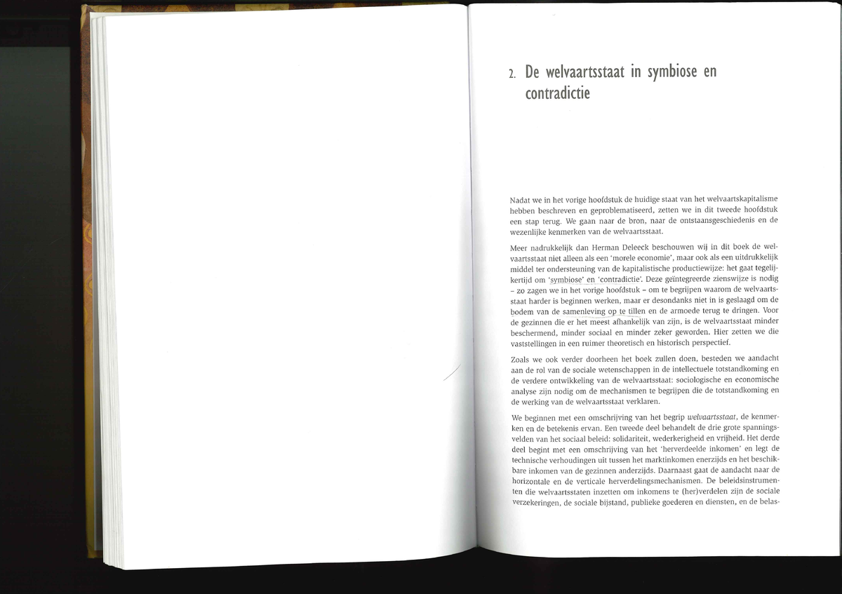 Welvaartsstaat in Symbiose en Contradictie - Hfst 2 Analyse - Studocu