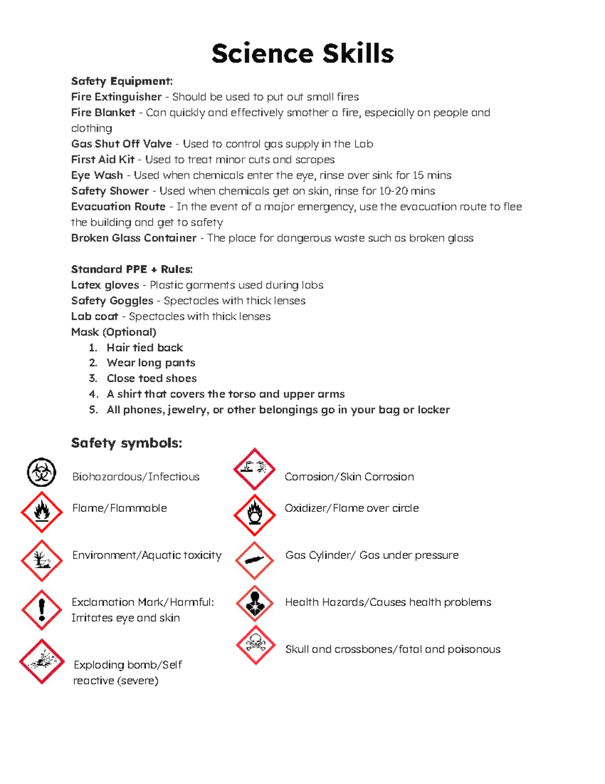 Science 101: Comprehensive Exam Review Notes - Studocu