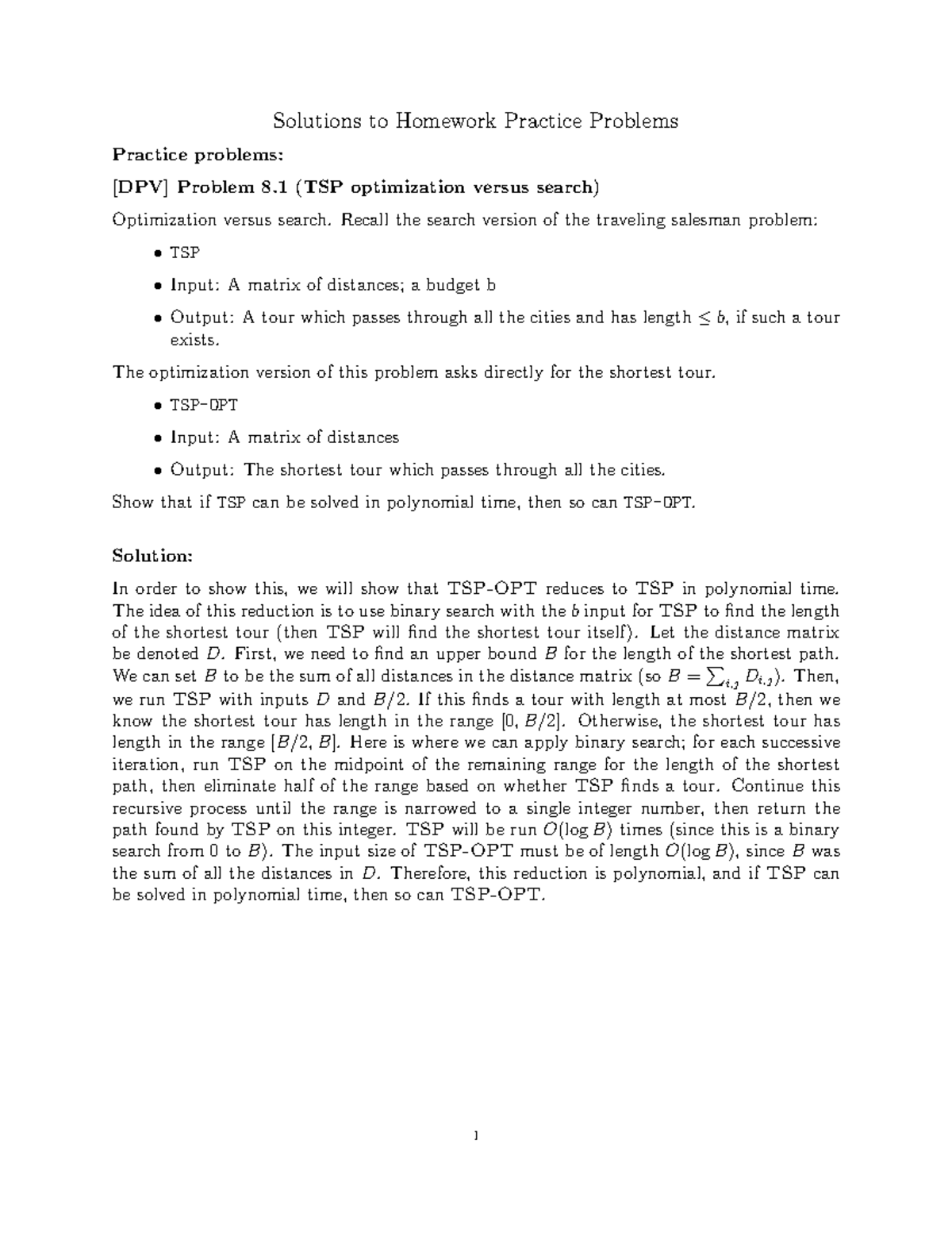 Hw6 Practice Solutions Solutions To Homework Practice Problems