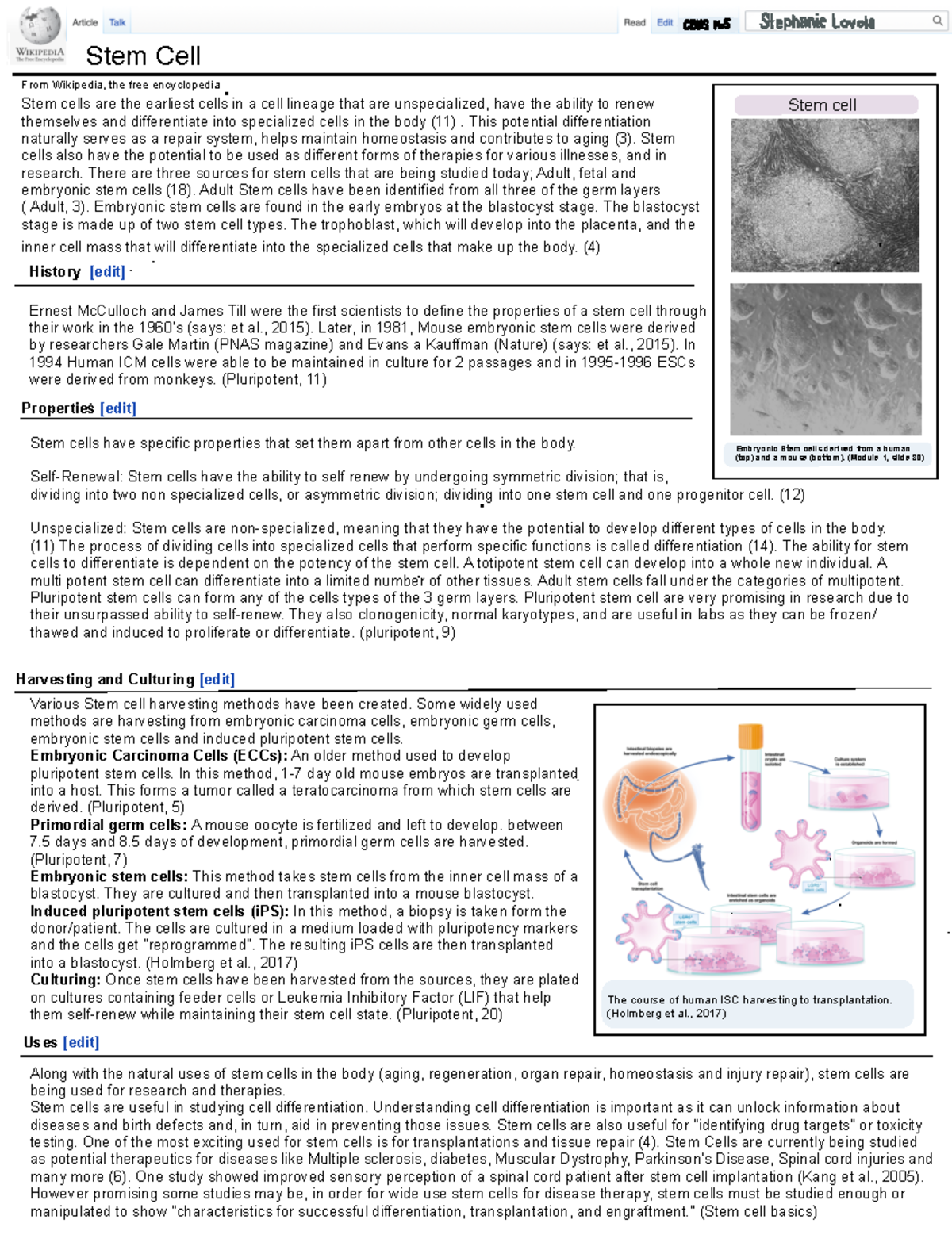 Stem Cell Biology Midterm Study Notes (CBNS 165) - Studocu