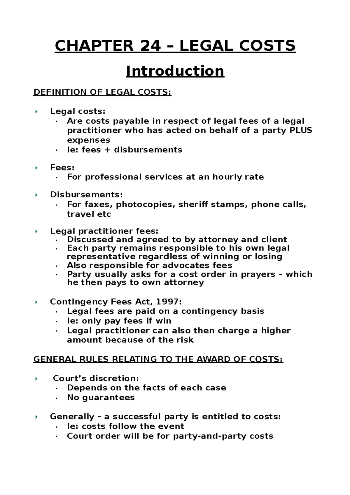 Chapter 24... ready - Legal costs - CHAPTER 24 – LEGAL COSTS ...