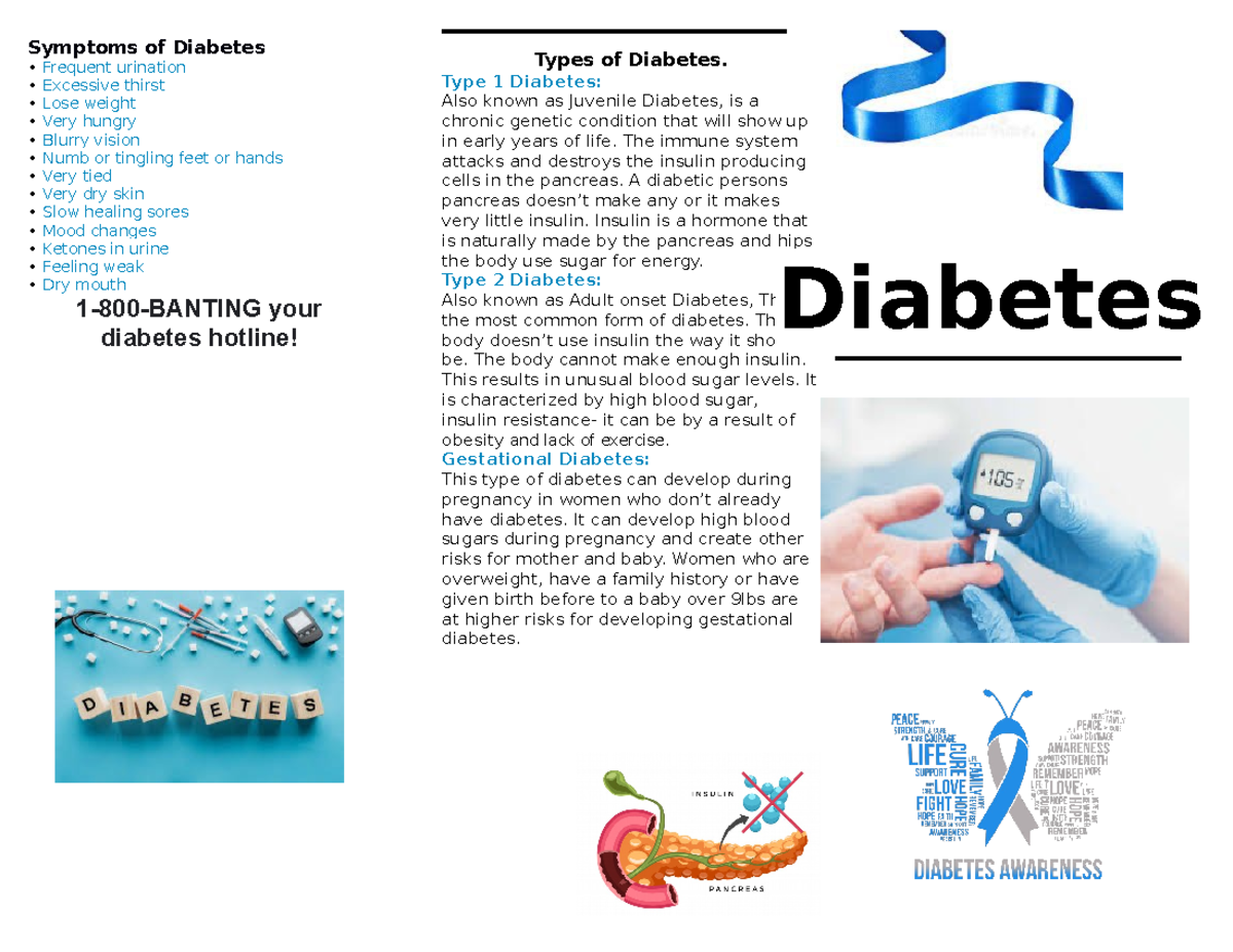 Diabetes Pamphlet - ijohhhhkjhjkkk;lkllklkkll - Symptoms of Diabetes ...