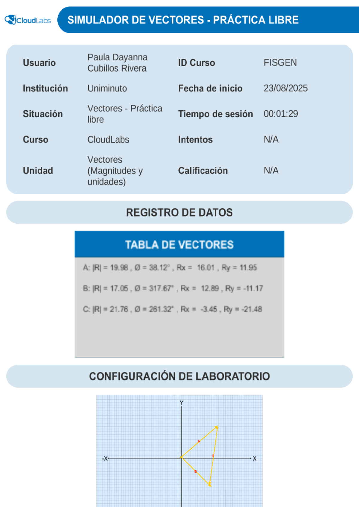Práctica Libre de Vectores - Curso FISGEN - Studocu