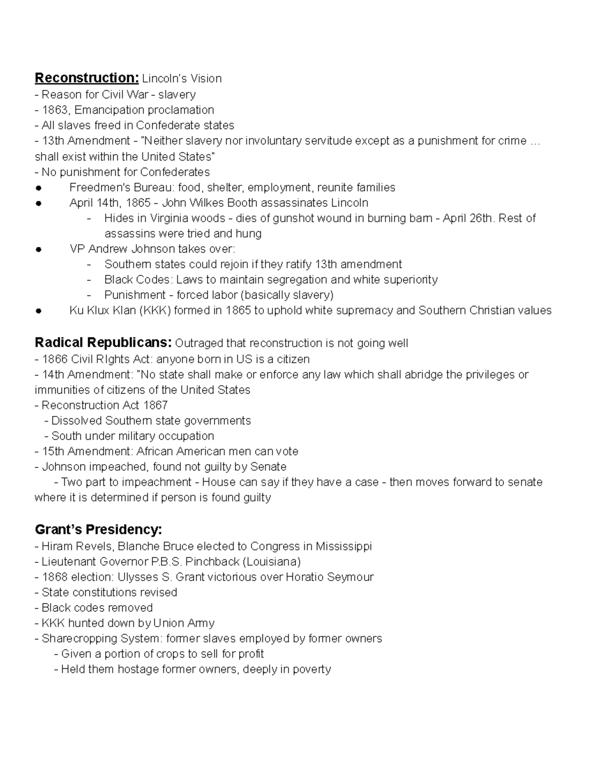 HIST 106 Final Exam Notes: The Impact of World War I on America ...