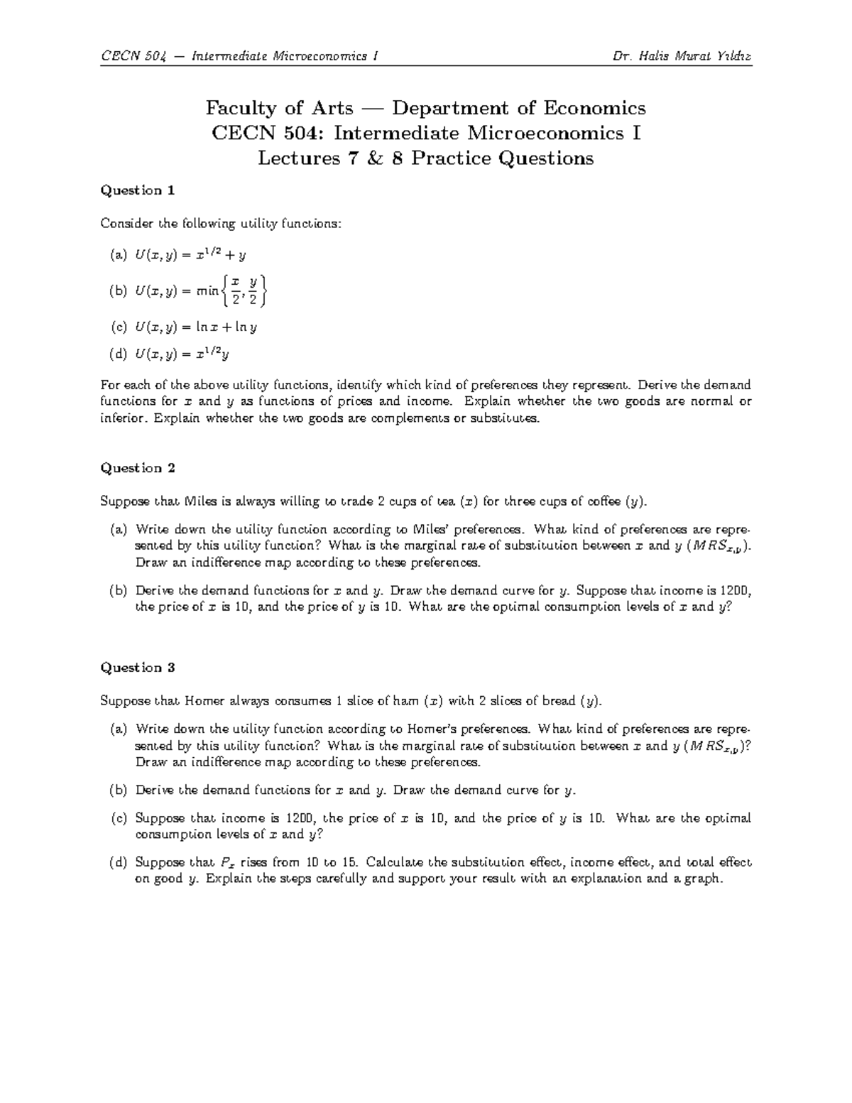 CECN 504: Midterm Exam Practice Questions for Lectures 7 & 8 - Studocu