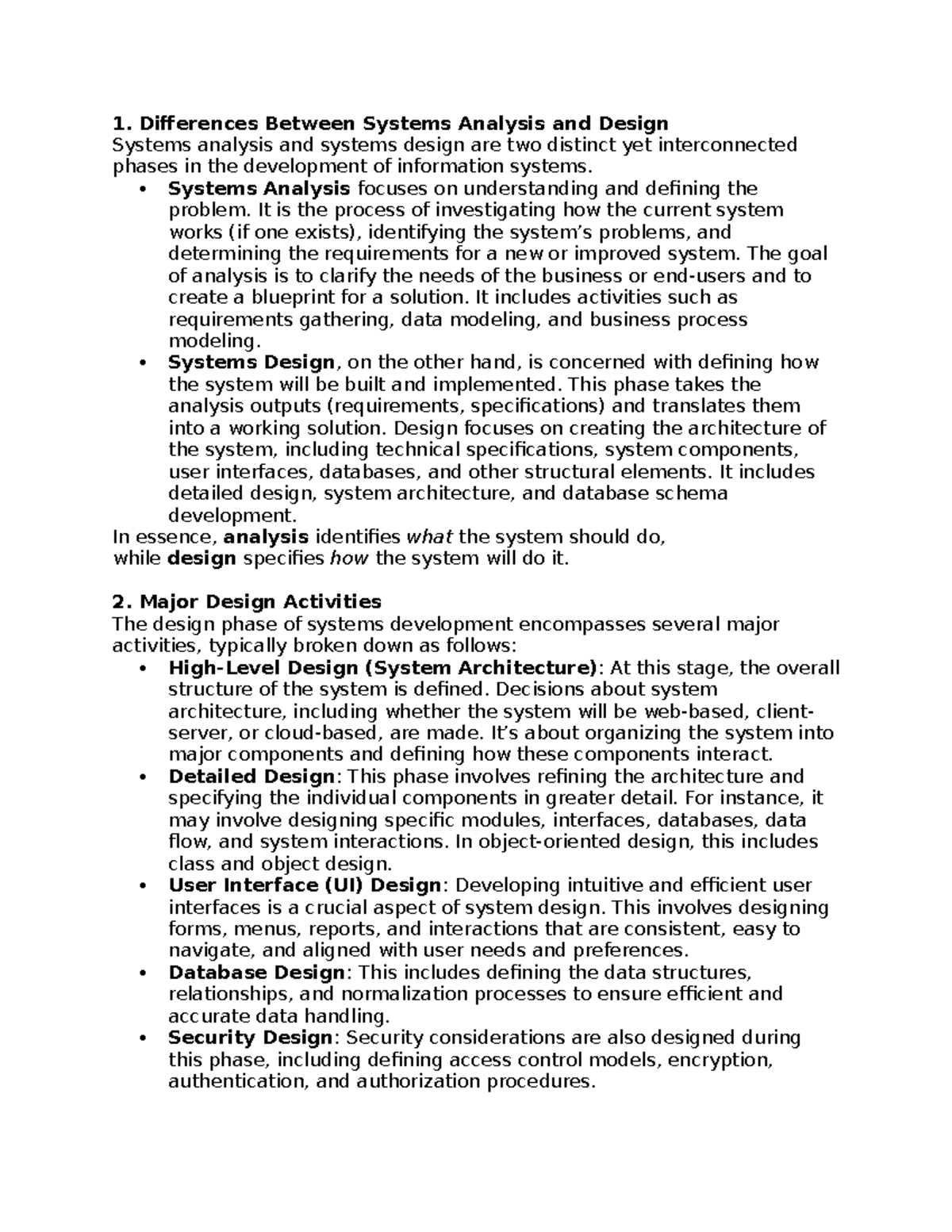 SAND6221 LU3 Notes - Summary of Systems Analysis & Design Processes ...