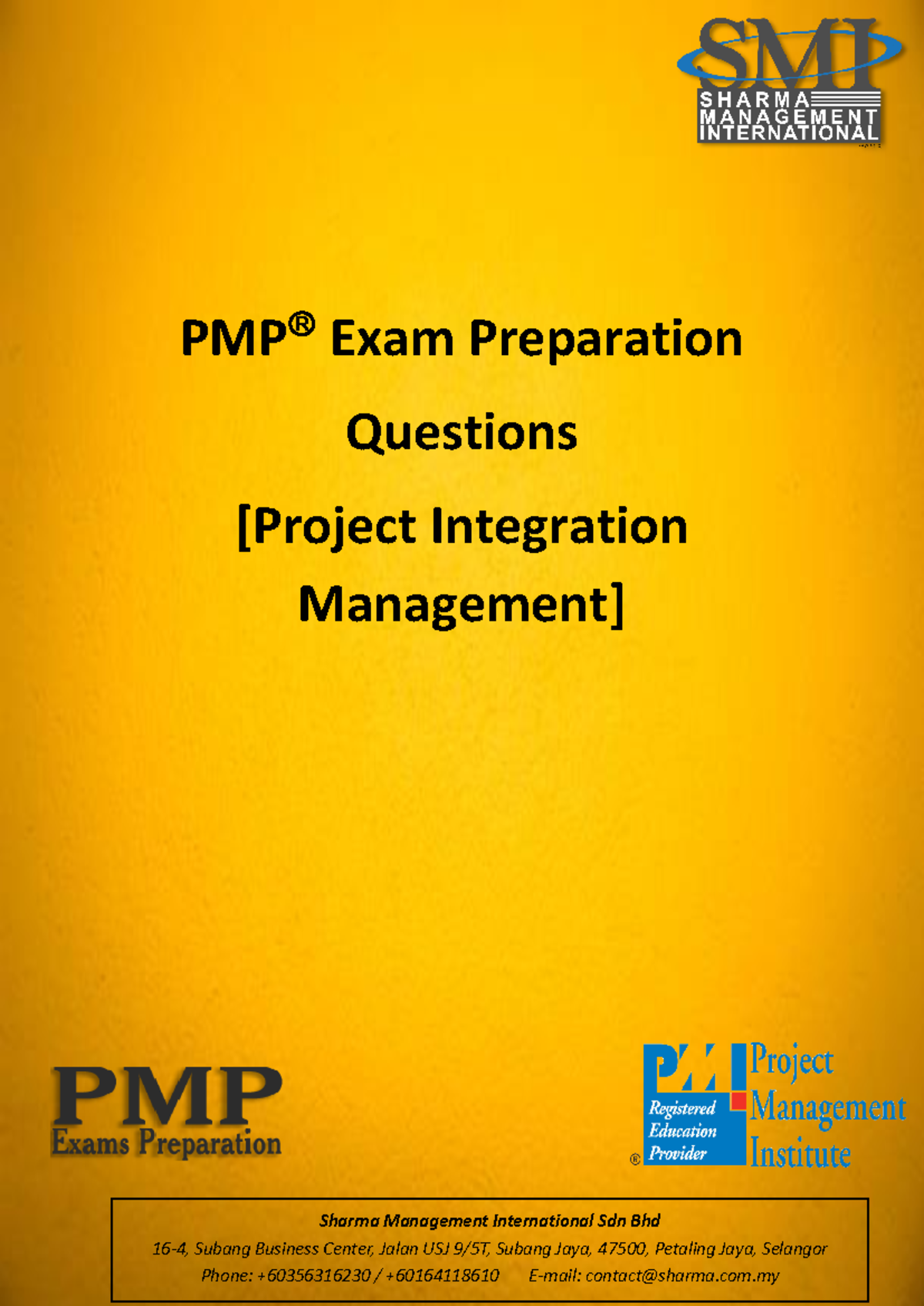 PMP Project Integration Management Exam Prep Questions - Studocu