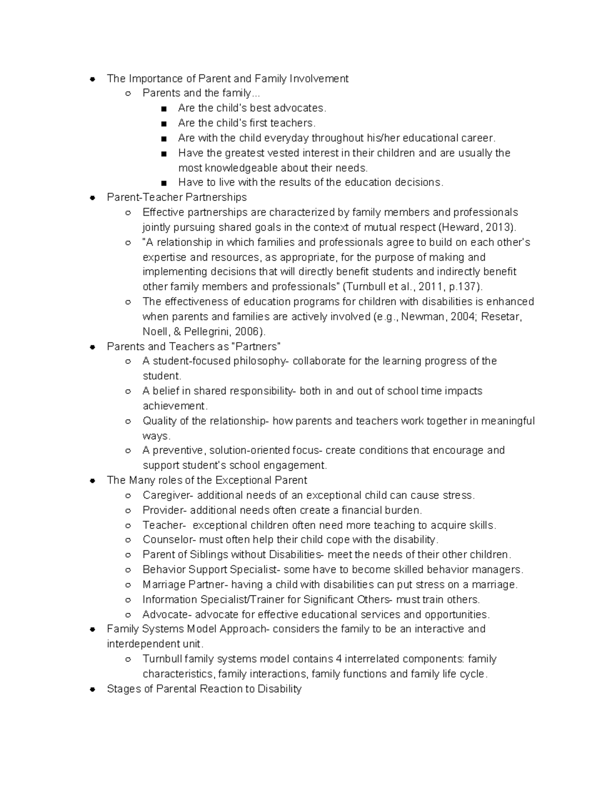 Chapter 4 Lecture Notes - The Importance of Parent and Family ...