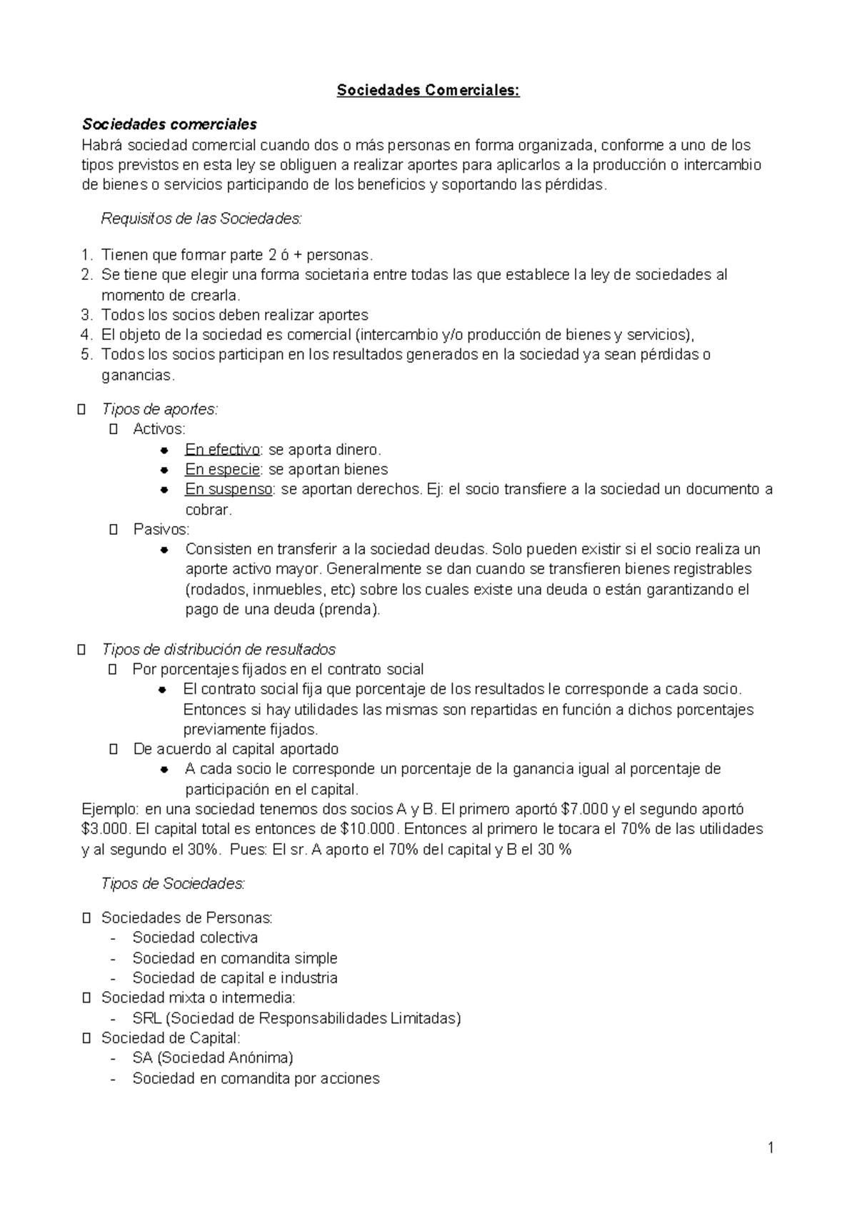 Resumen de Sociedades Comerciales para el Final - CMV 2825 - Studocu