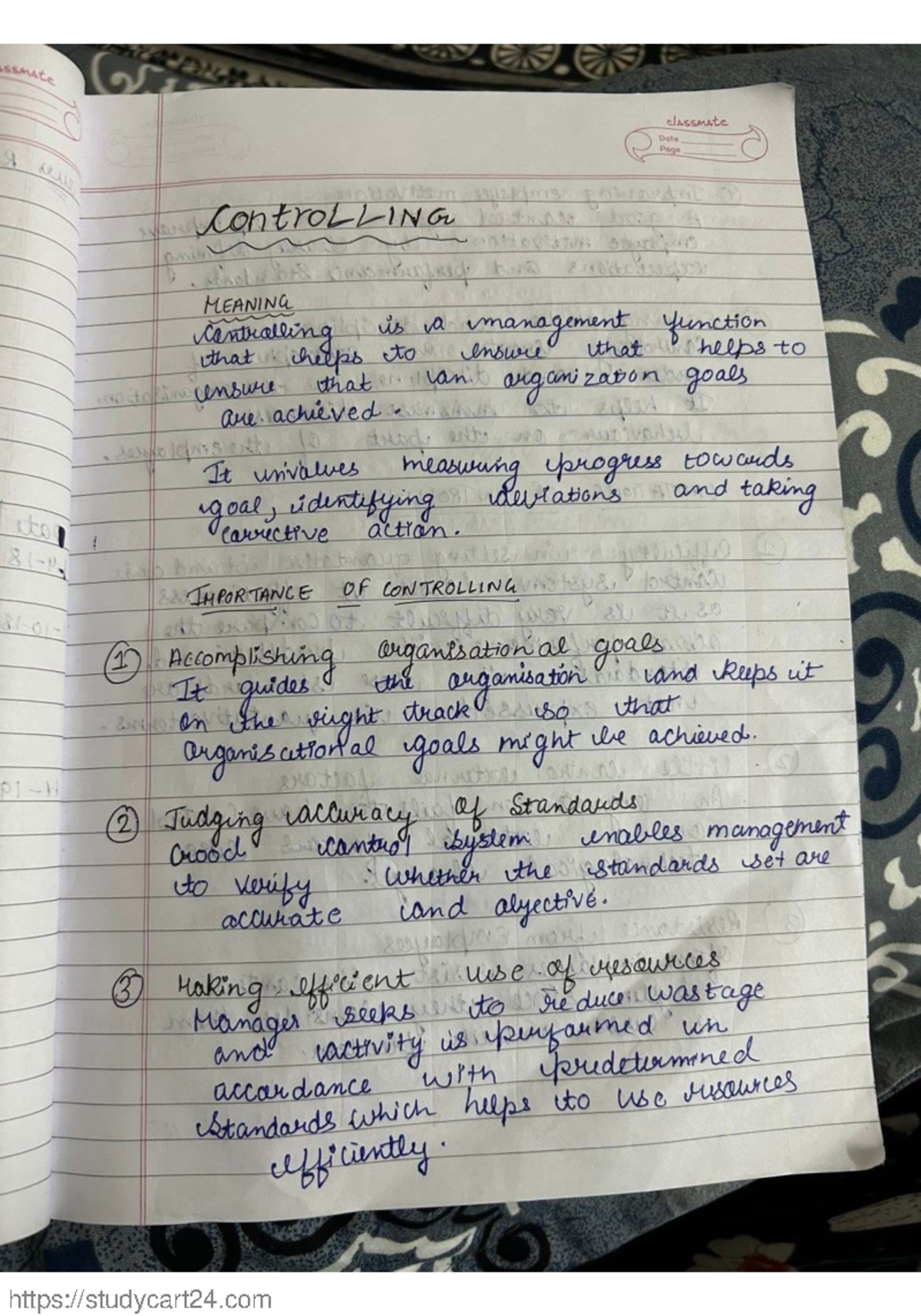 Chapter 8: Controlling in Management - Key Concepts and Limitations ...