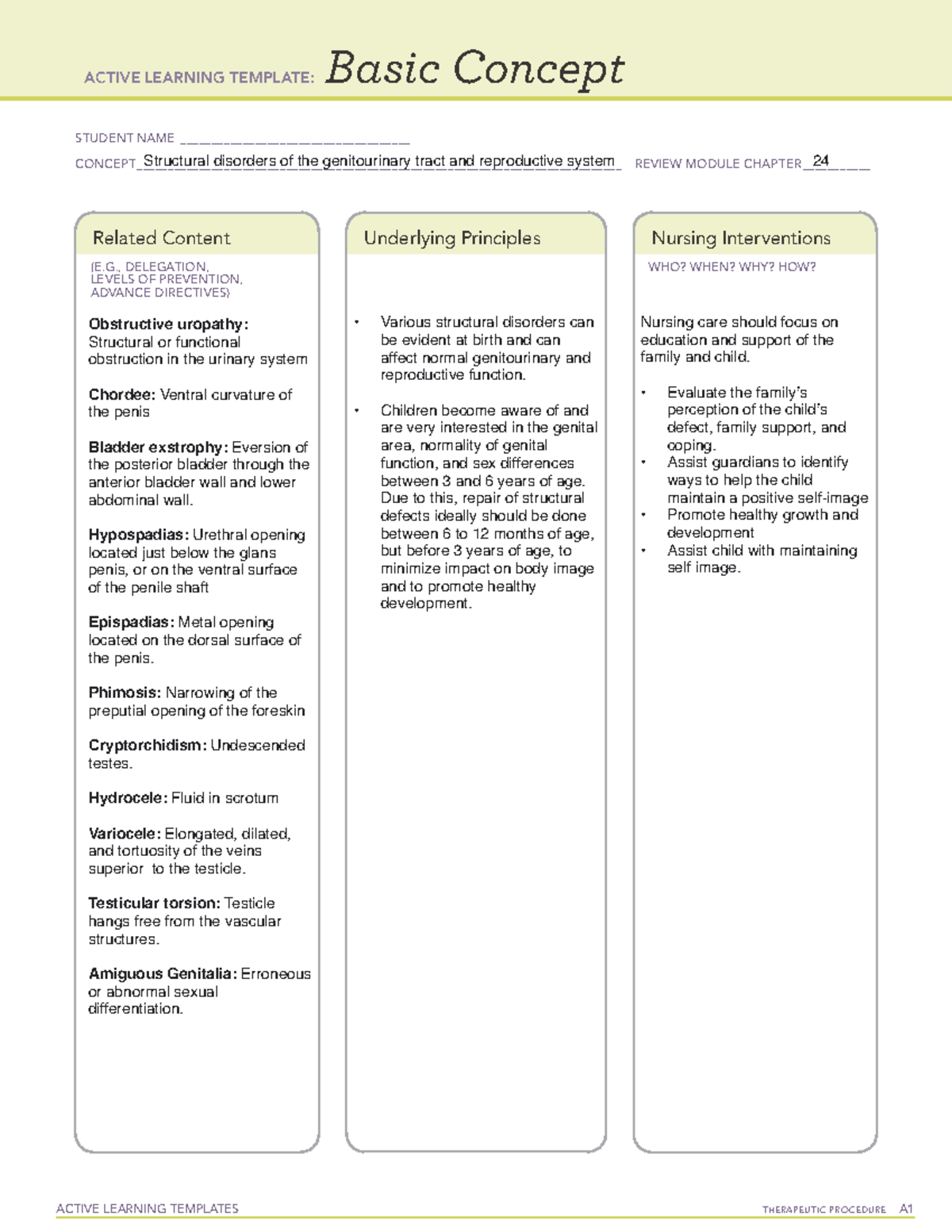 9 - Notes - ACTIVE LEARNING TEMPLATES THERAPEUTIC PROCEDURE A Basic ...