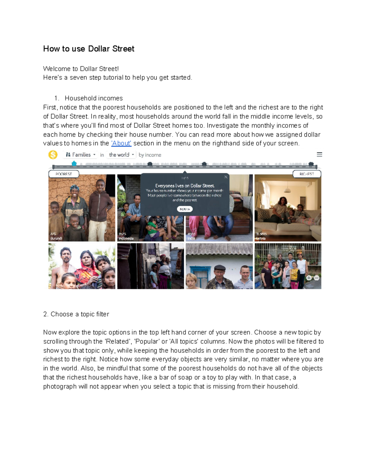 Dollar Street Tutorial: A 7-Step Guide to Exploring Global Households ...