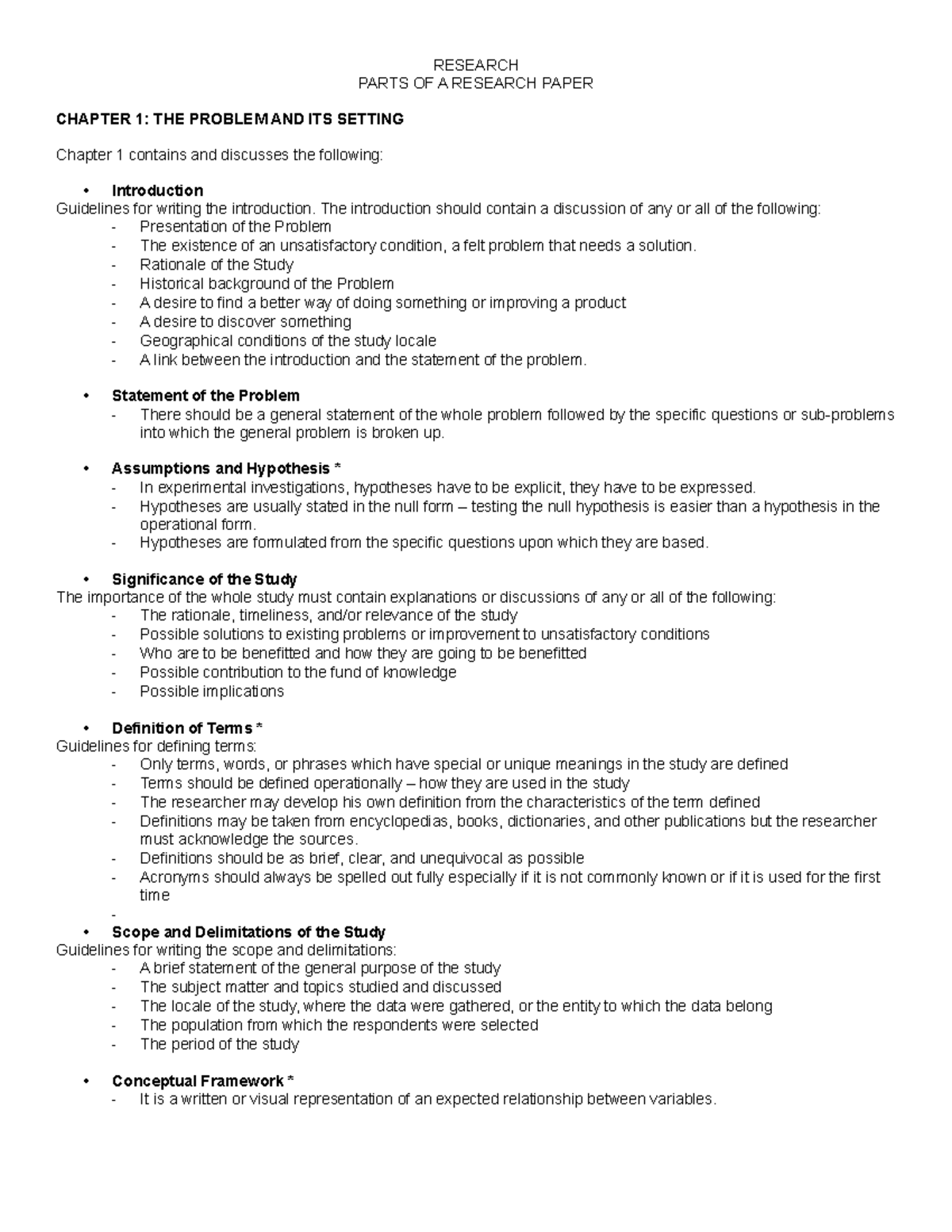 Parts of a Research Paper: Structure and Guidelines for Writing - Studocu