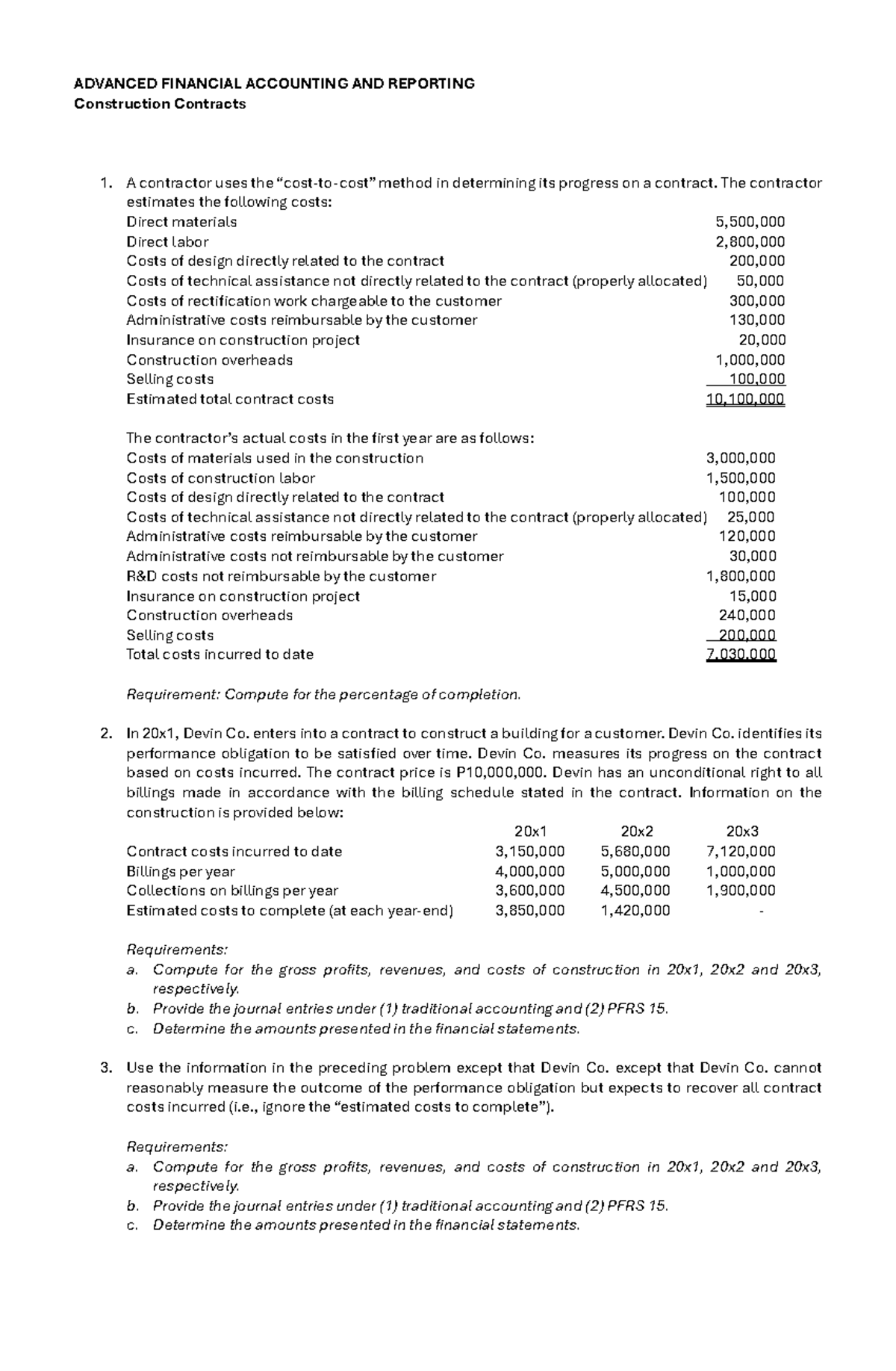 7-Construction-Contracts - ADVANCED FINANCIAL ACCOUNTING AND REPORTING ...