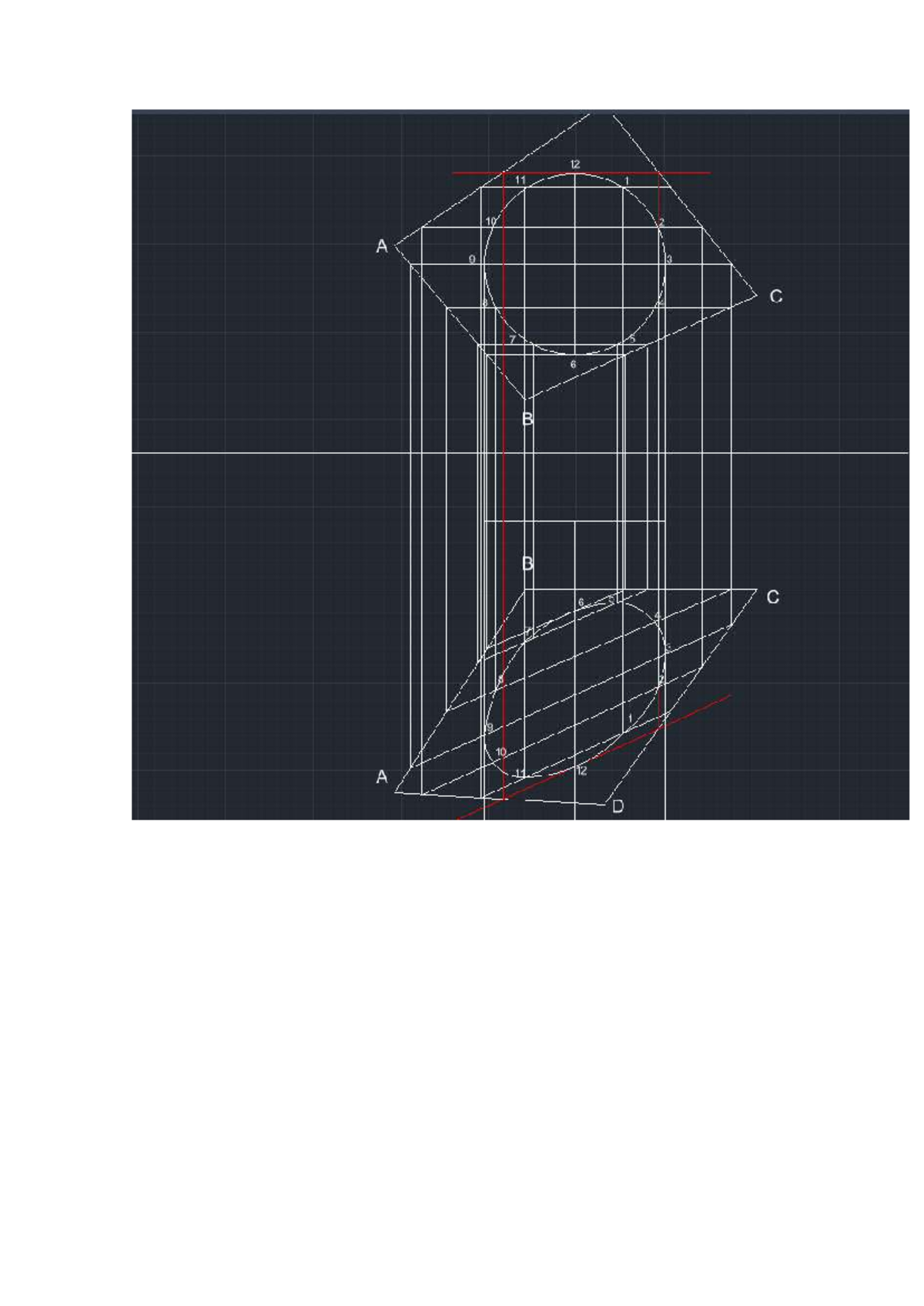 Trabajo Autocad SEMA 13 - Dibujo para Ingenieria - 12 11 1 10 2 A 9 8 C ...