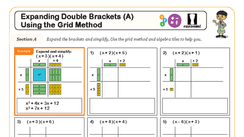 Expanding Double Brackets (A) Using the Grid Method - GCSE Maths - Studocu
