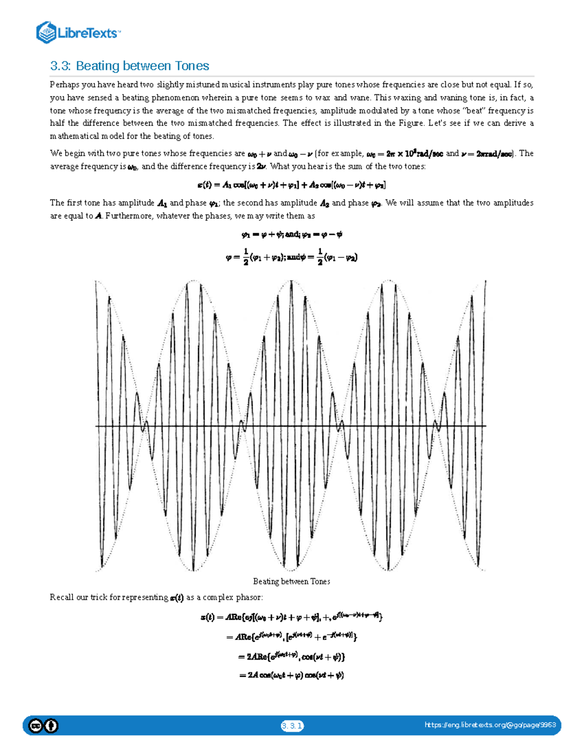 3.3: Understanding the Beating Phenomenon in Tones - Studocu