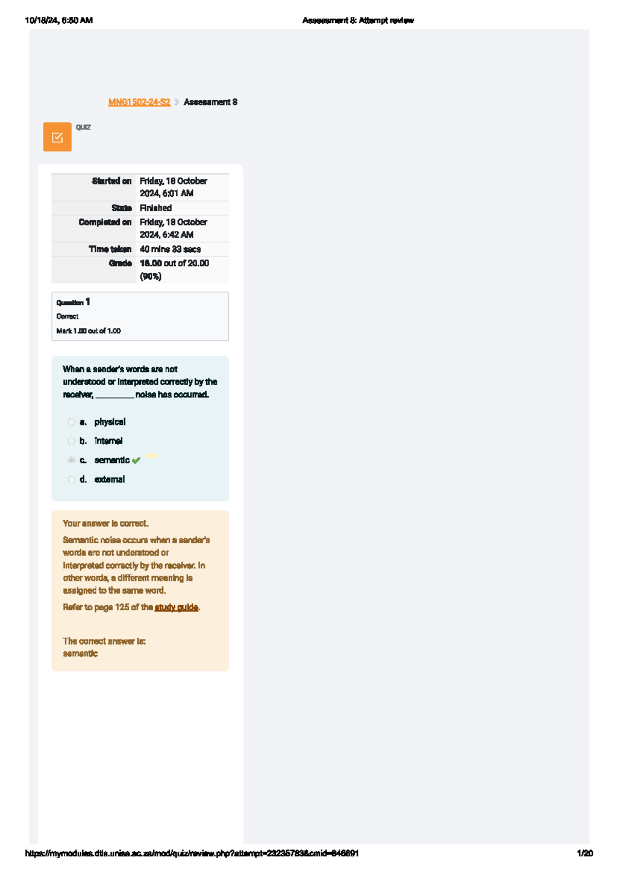 Assessment 8 Summary and Quiz Review for Study Unit - Studocu