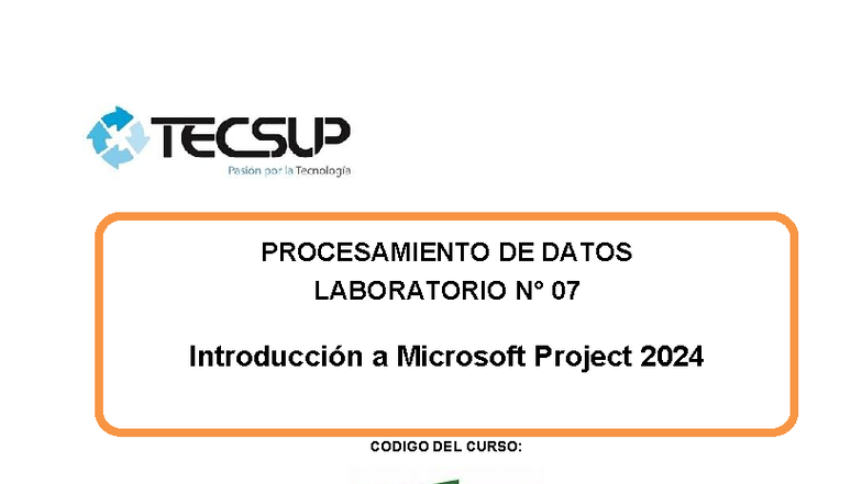 Laboratorio 07: Introducción a Microsoft Project 2024 - Omar Casani - Studocu