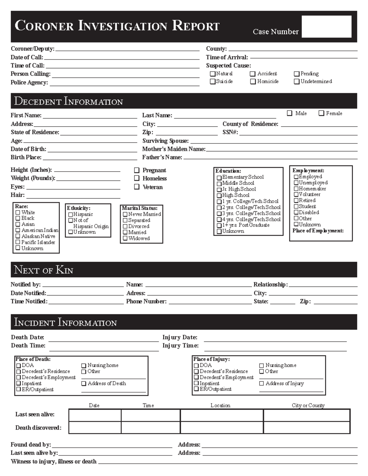 Coroner Investigation Report: Detailed Case Review and Findings - Studocu