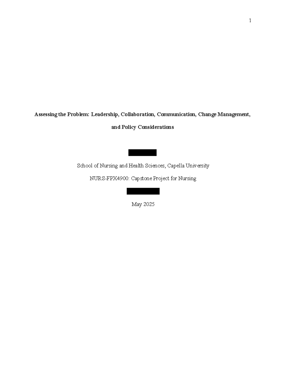 Nur-FPX 4900 Capstone: Addressing COPD Challenges in Nursing Care - Studocu