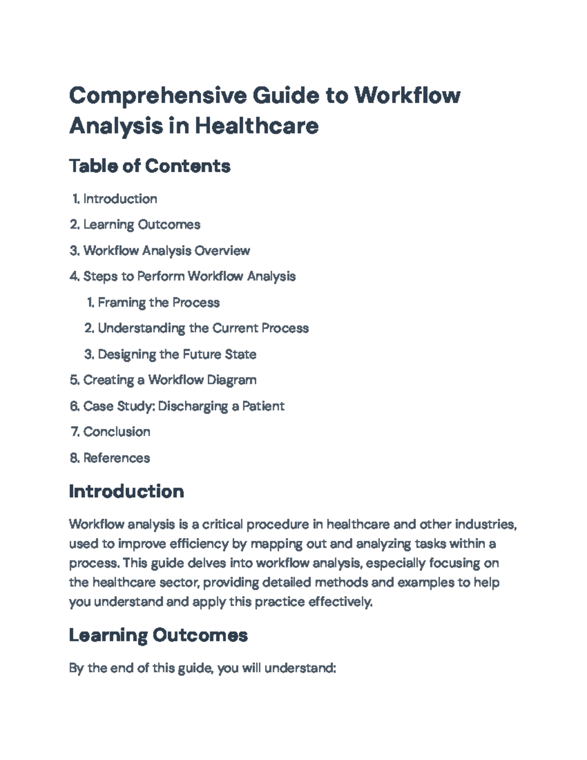 Comprehensive Workflow Analysis Guide for Healthcare Processes ...