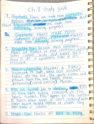 Chapter 13 study guide: Fancy weaves and their characteristics - Studocu